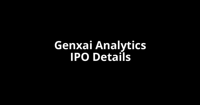 Genxai Analytics IPO Details